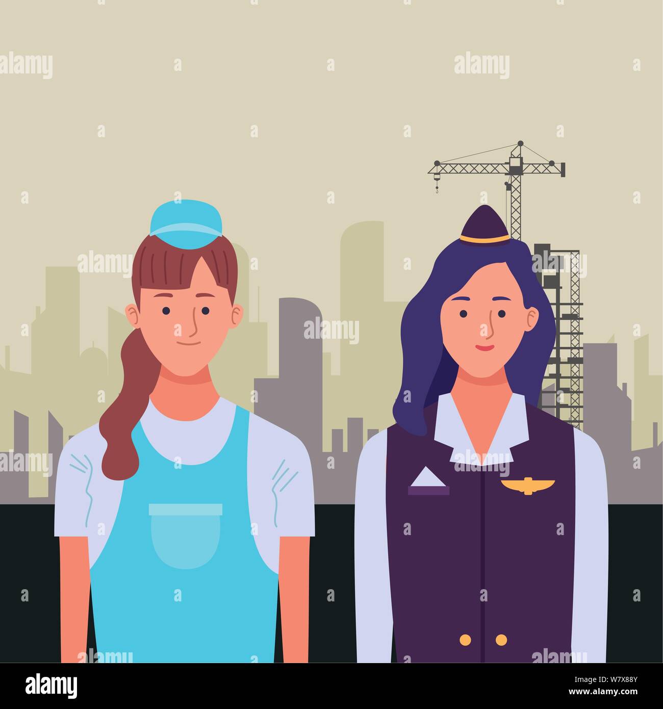 Workers characters cartoons Stock Vector Images - Alamy