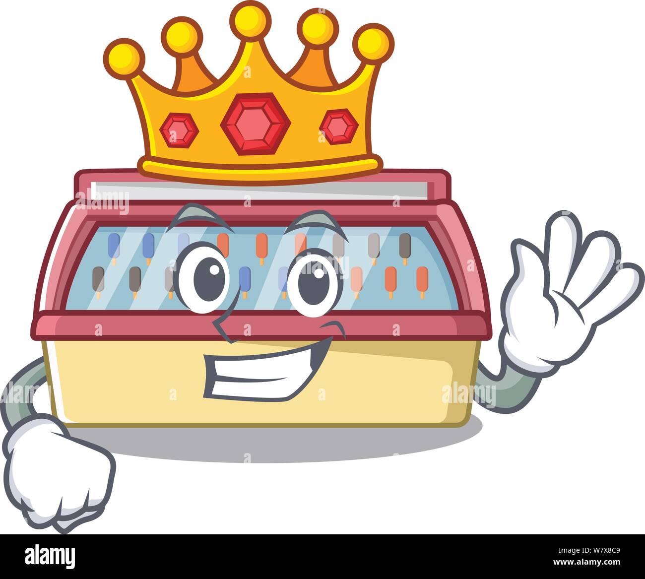 King ice cream freezer in cartoon shop Stock Vector Image & Art - Alamy