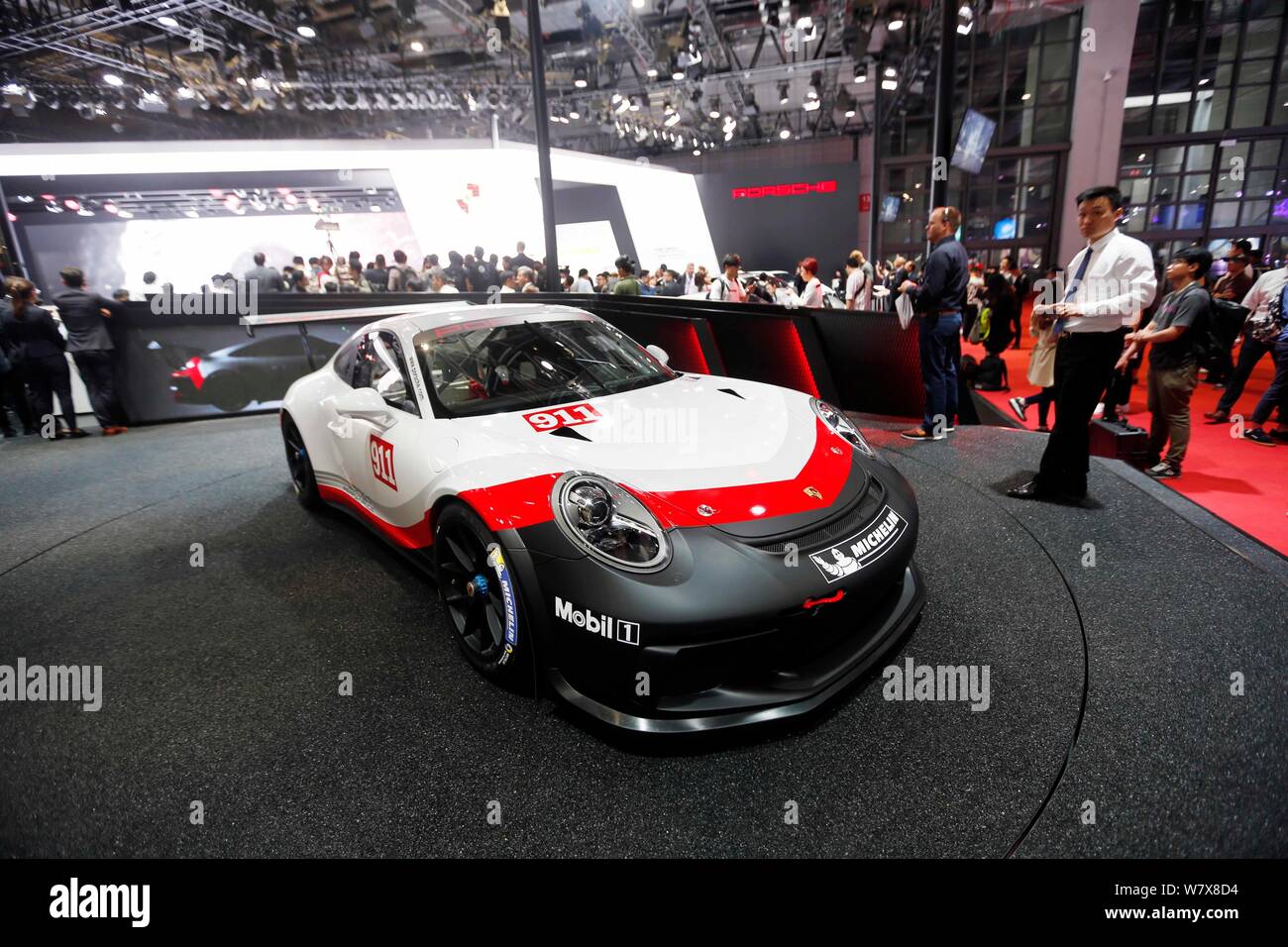 A Porsche 911 sports car is on display during the 17th Shanghai ...