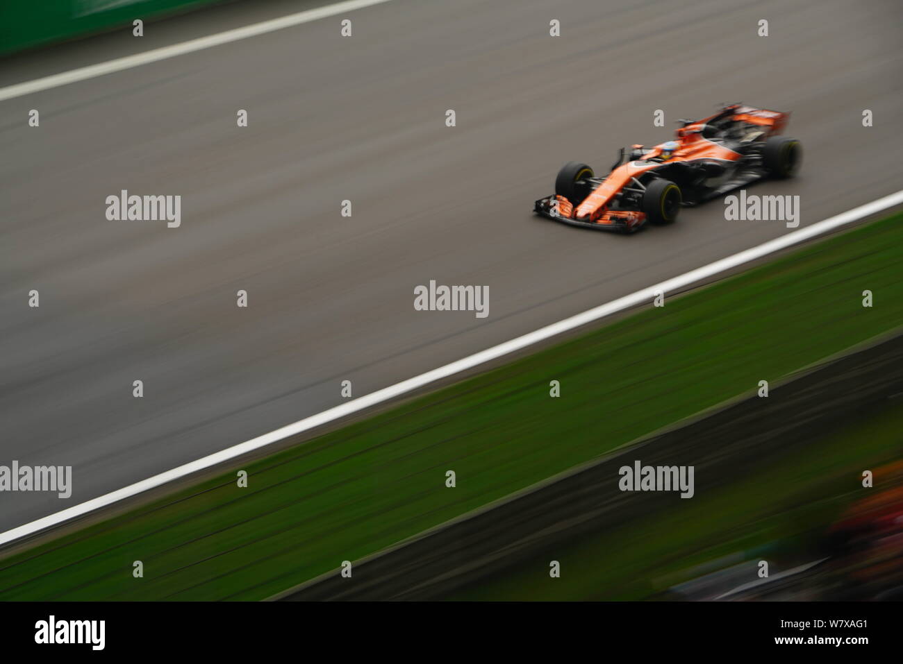 Spanish F1 driver Fernando Alonso of McLaren competes during the ...