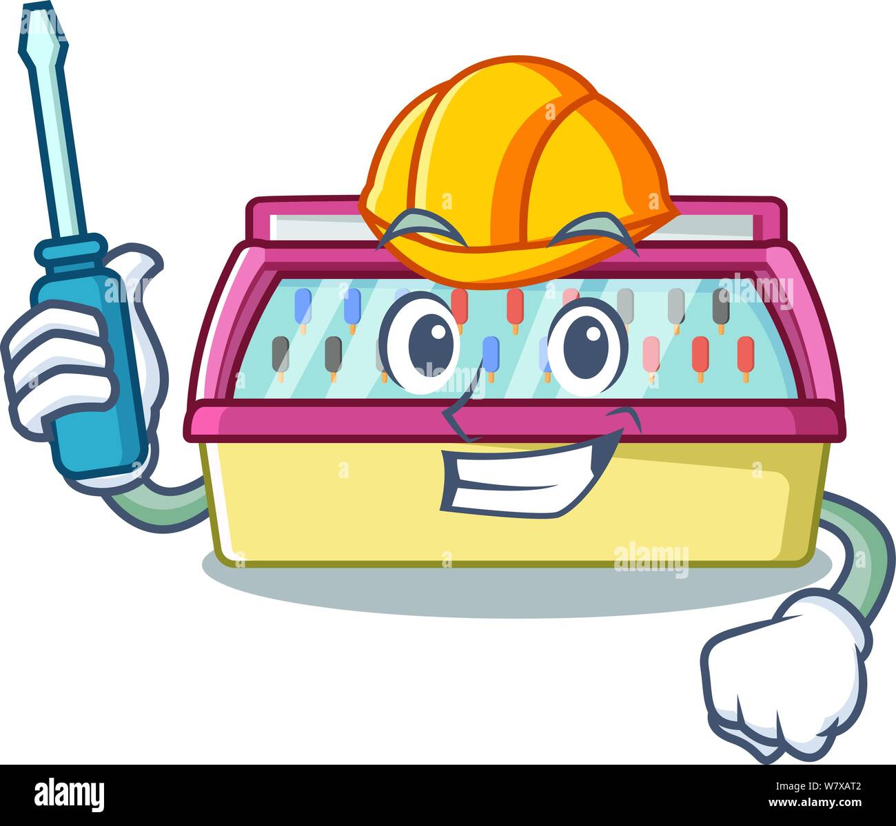 Ice cream freezer in supermarket Stock Vector Images - Alamy