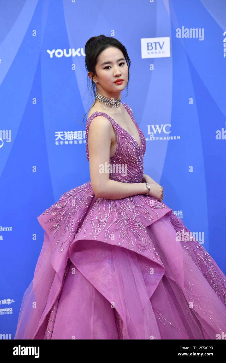 Chinese actress Liu Yifei arrives on the red carpet for the opening ...