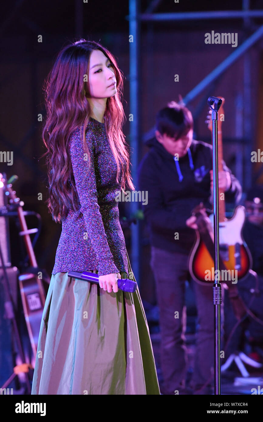 Singer and actress Hebe Tien Fu-chen of Taiwanese girl group S.H.E ...