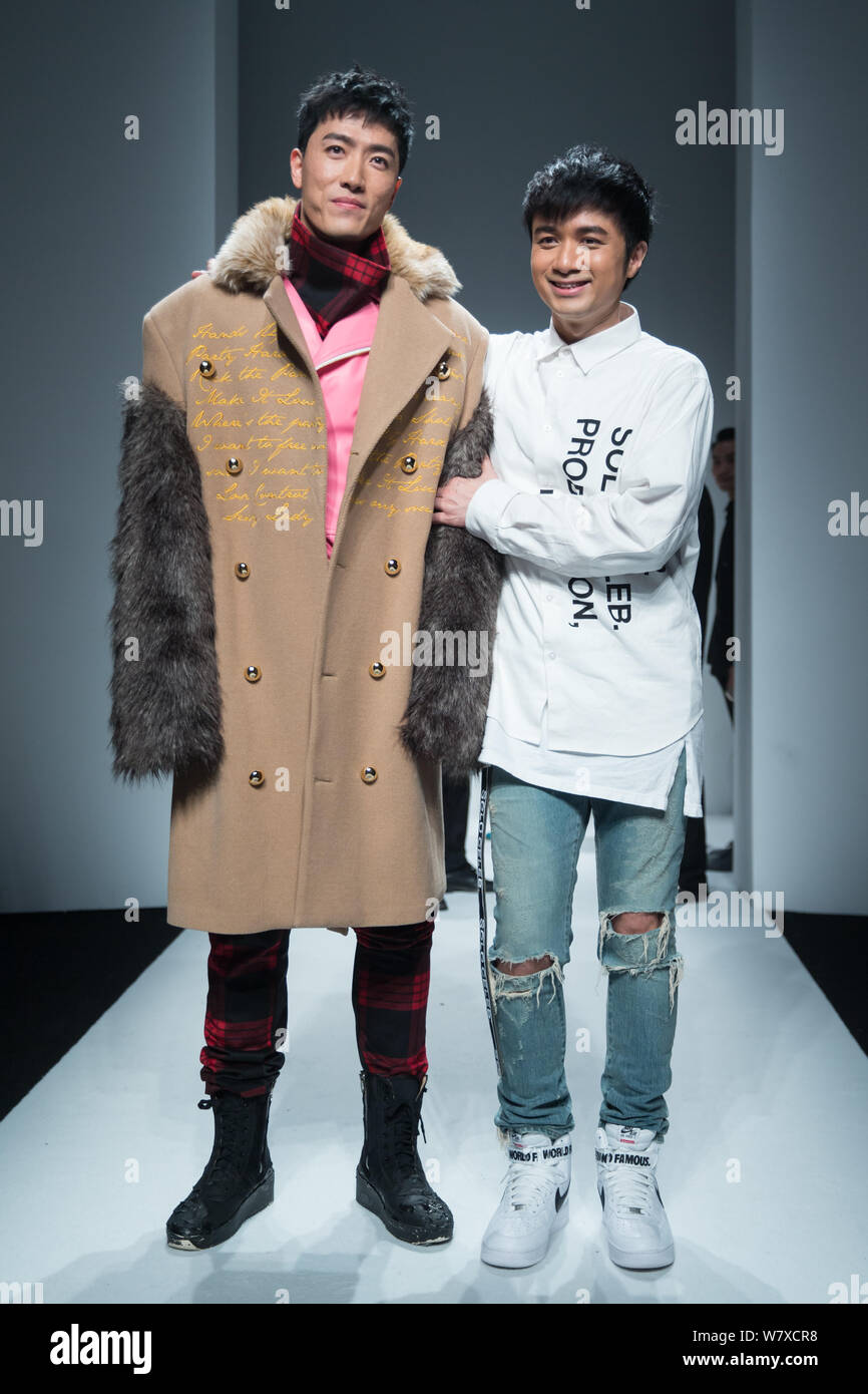 Retired Chinese hurdling star Liu Xiang, left, and Hong Kong actor and ...