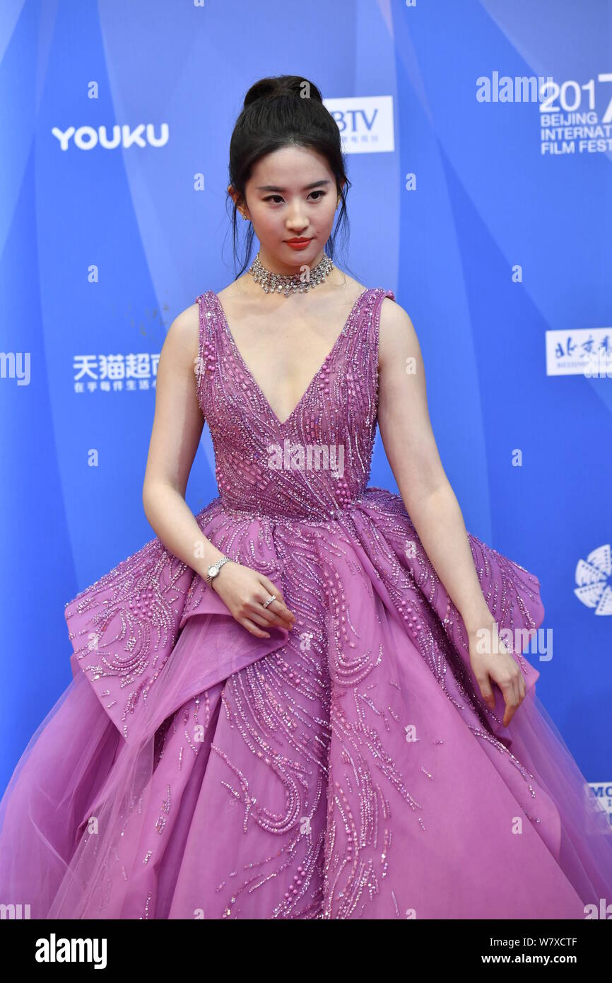 Chinese actress Liu Yifei arrives on the red carpet for the opening ...