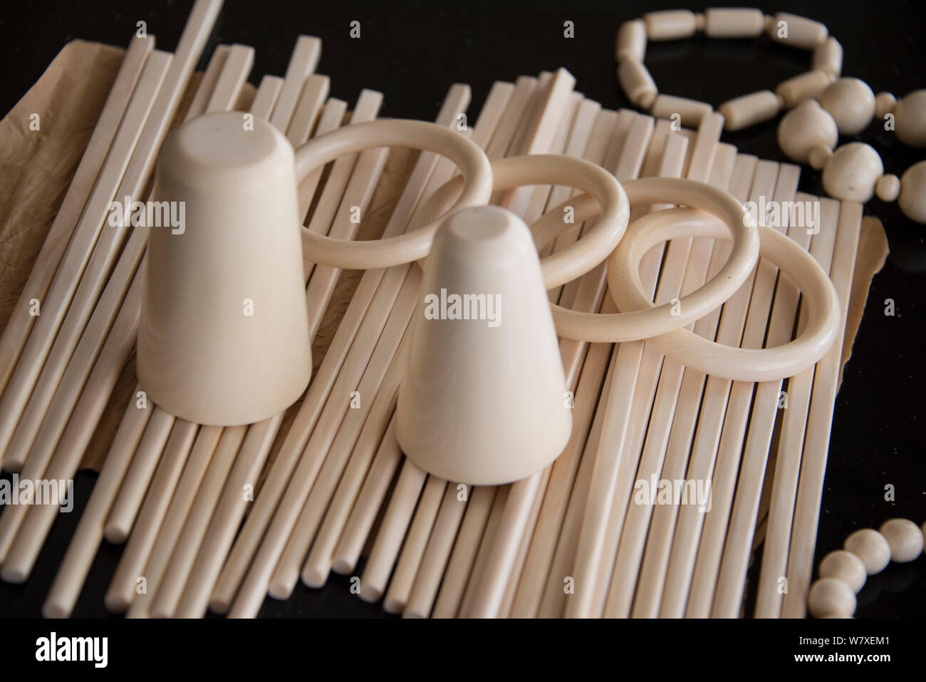 Ivory bracelets, chopsticks and other ivory objects for sale in ...