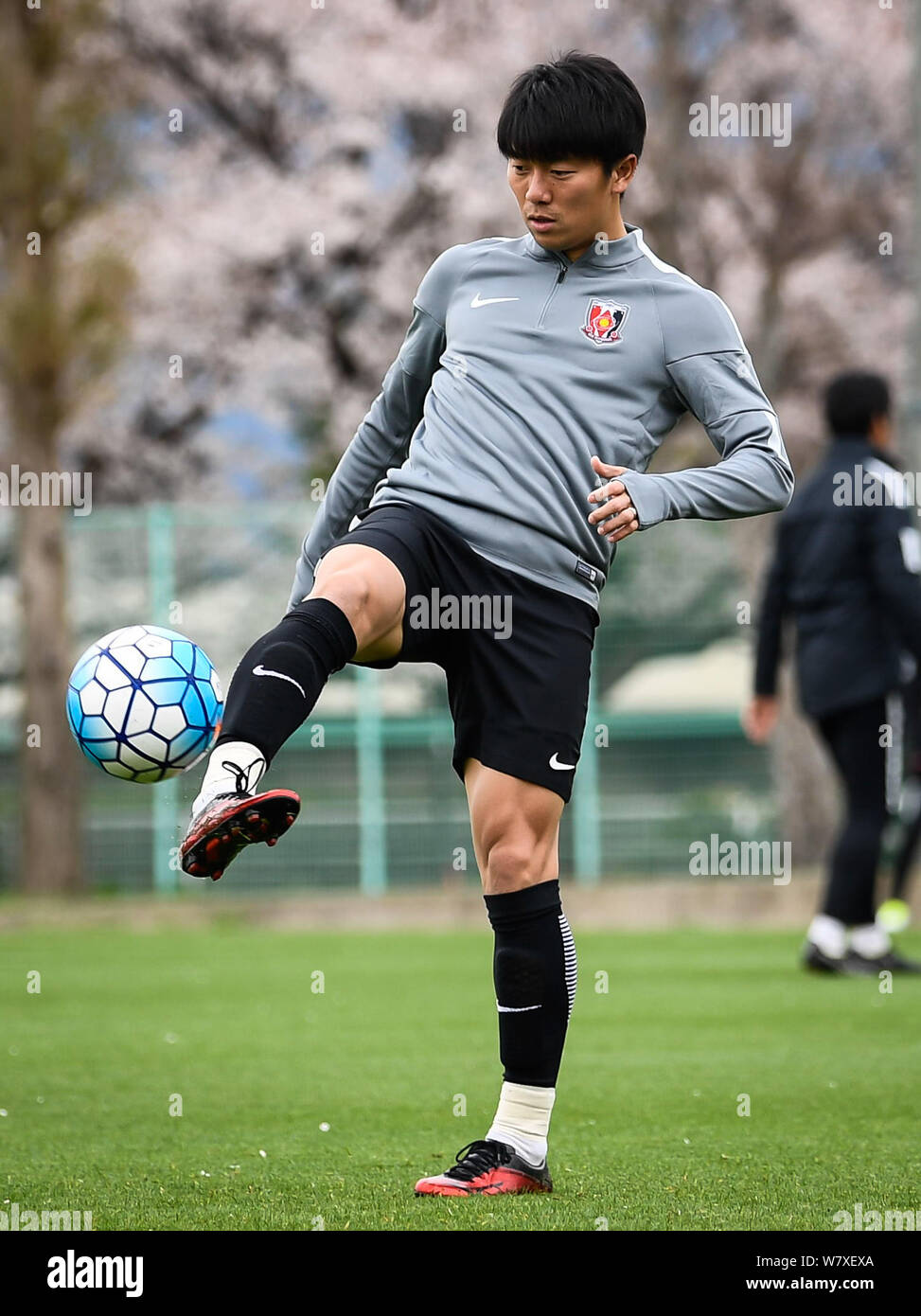 Yuki Muto of Japan's Urawa Red Diamonds takes part in a training ...