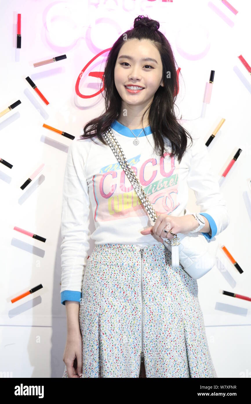 Chinese model Xi Mengyao, better known as Ming Xi, poses at a ...