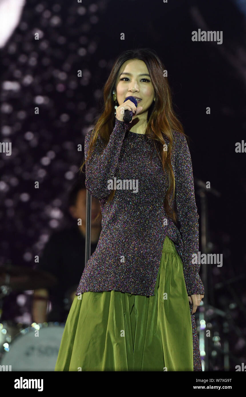 Singer and actress Hebe Tien Fu-chen of Taiwanese girl group S.H.E ...