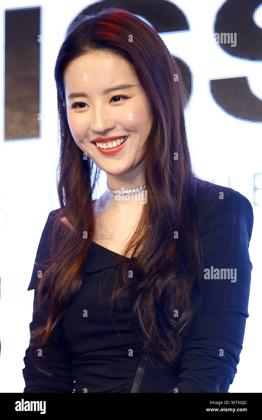 Chinese actress Liu Yifei attends a promotional event for Tissot in ...