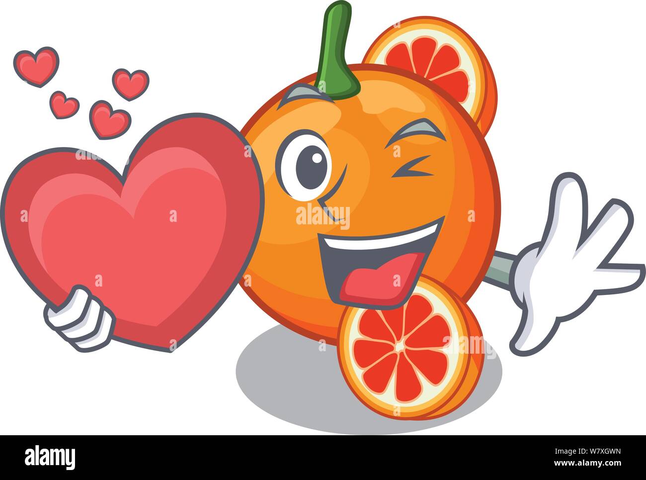 With heart orange blood in the cartoon shape Stock Vector Image & Art ...