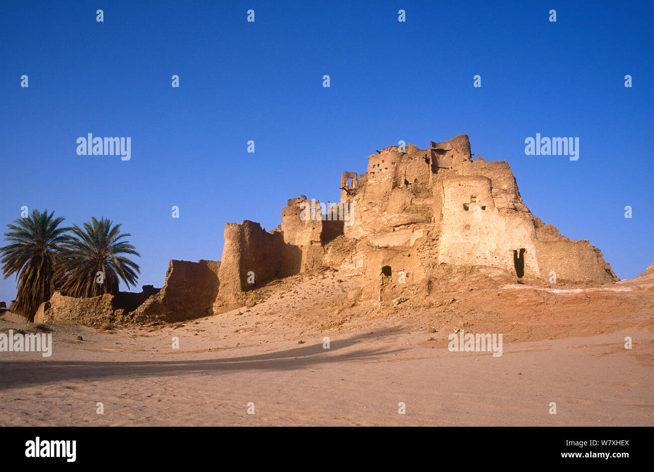Ancient abandoned fort that once guarded trade routes. Northern Niger ...