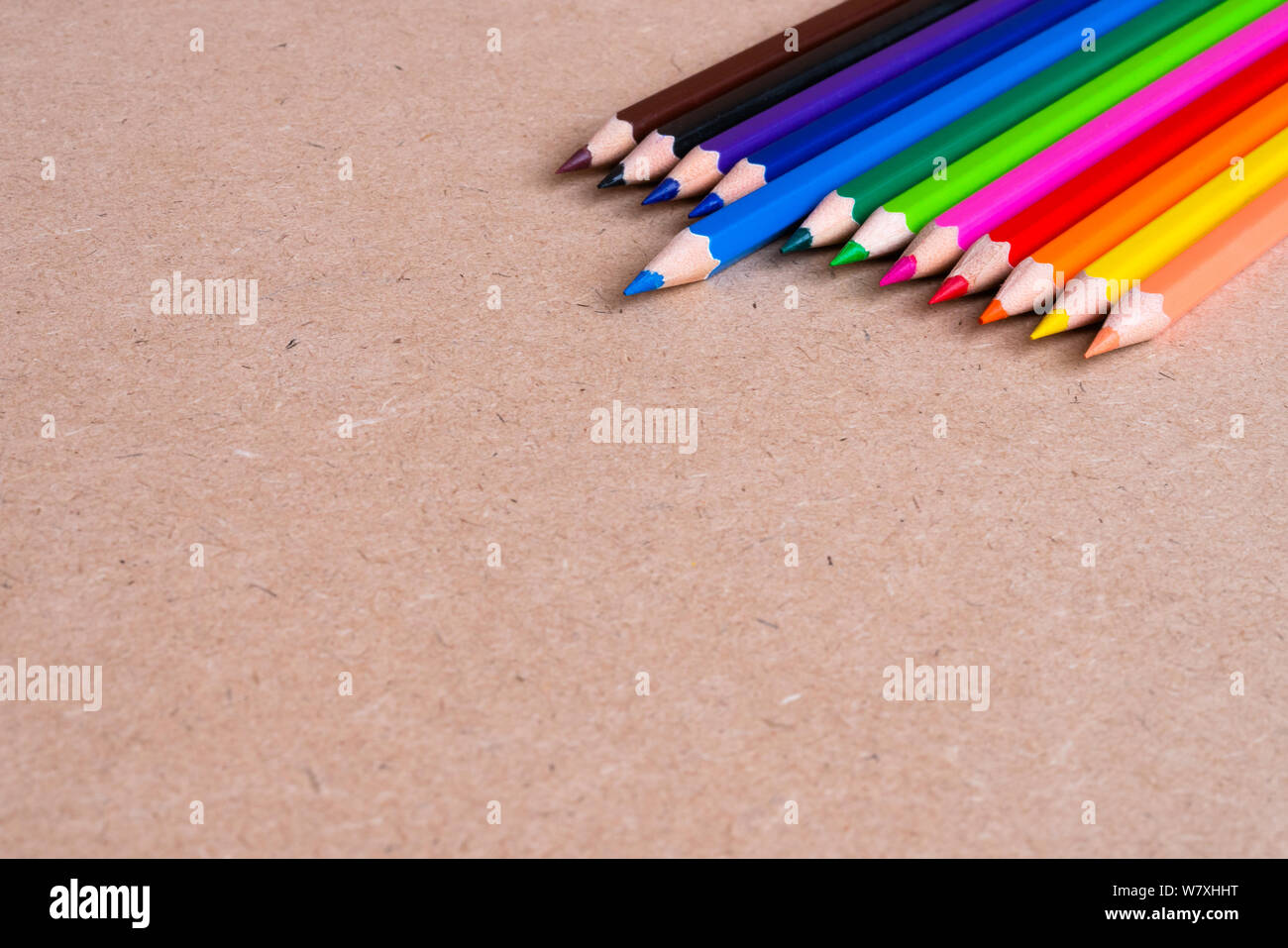 blue pencil lead the other colorful pencil on background, background ...