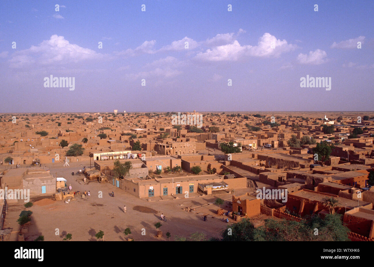 View over Agadez, the ancient Sahara trade capital. Niger, 2005 Stock ...