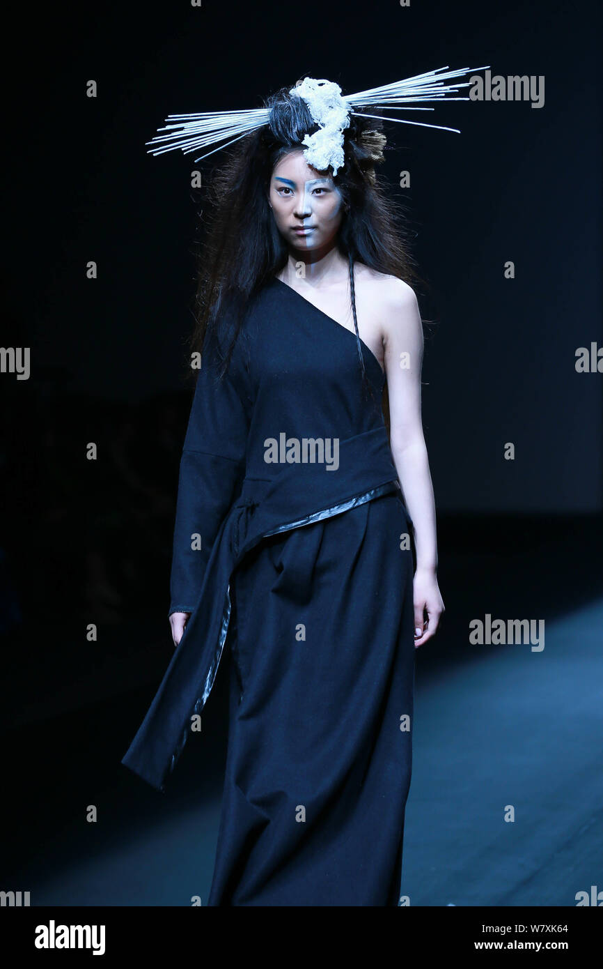 Models display new creations at the fashion show of AJ-NAMO during the ...