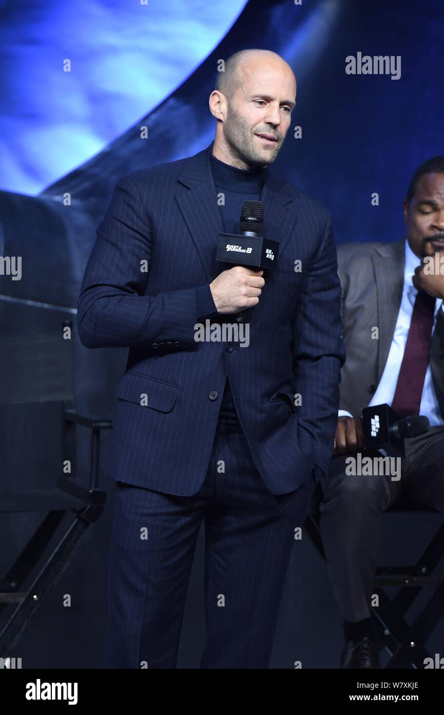 English actor Jason Statham attends a premiere event for his new movie ...