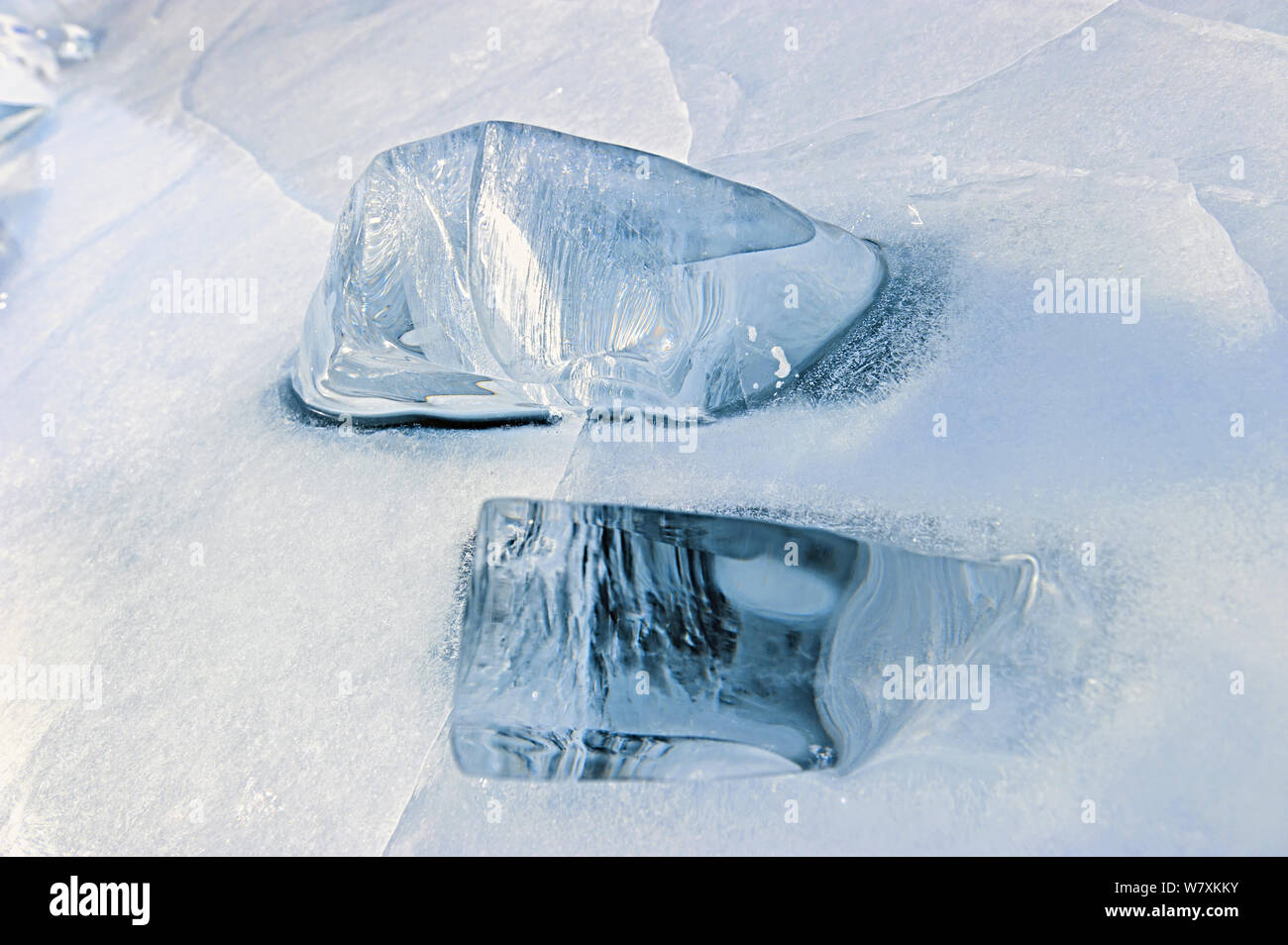 Ice formation on Lake Baikal, Siberia, Russia, March 2012 Stock Photo ...