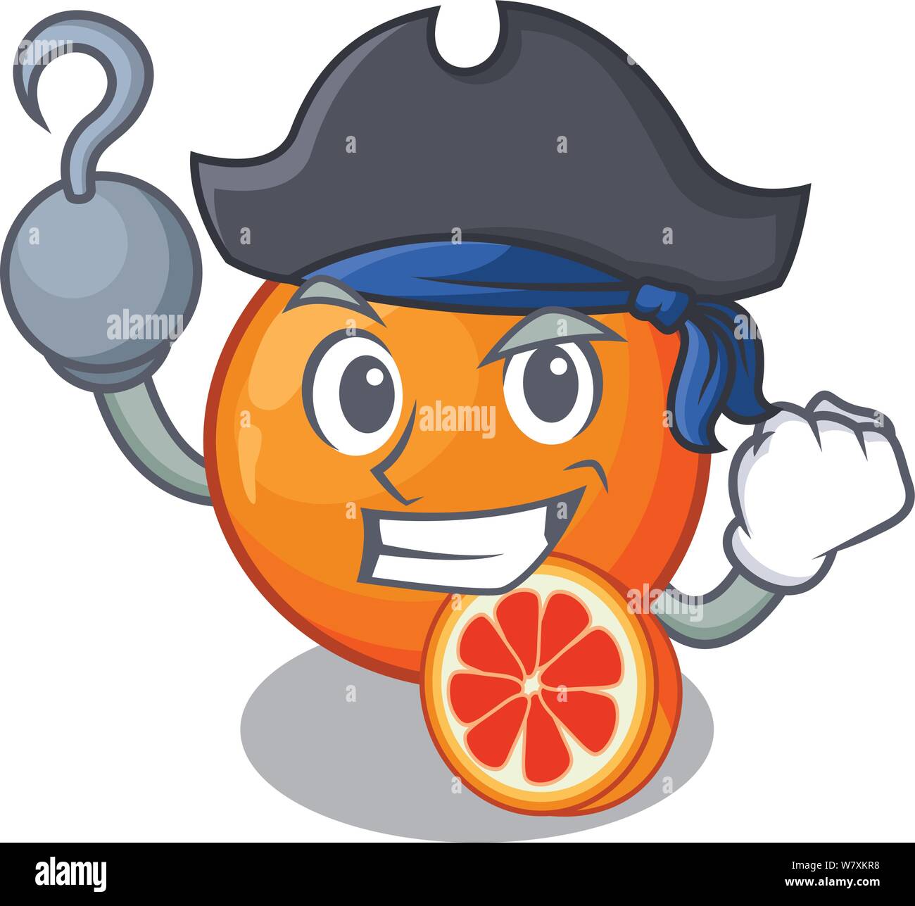 Pirate blood orange in mascot fruit basket Stock Vector Image & Art - Alamy