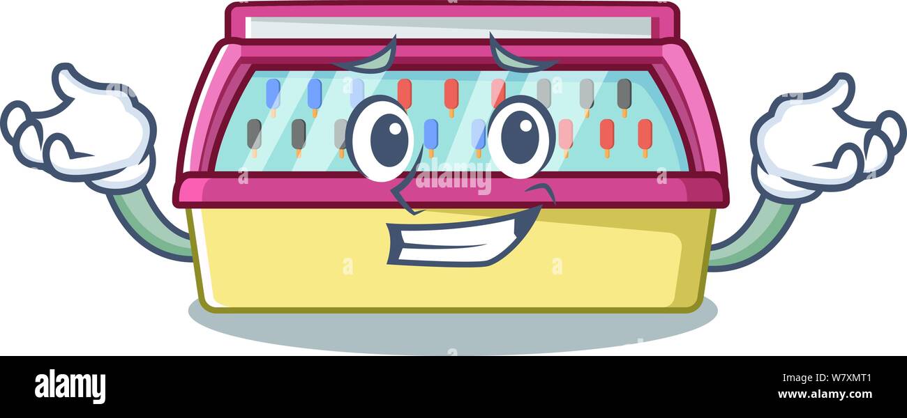 Grinning ice cream freezer in a cartoon Stock Vector Image & Art - Alamy