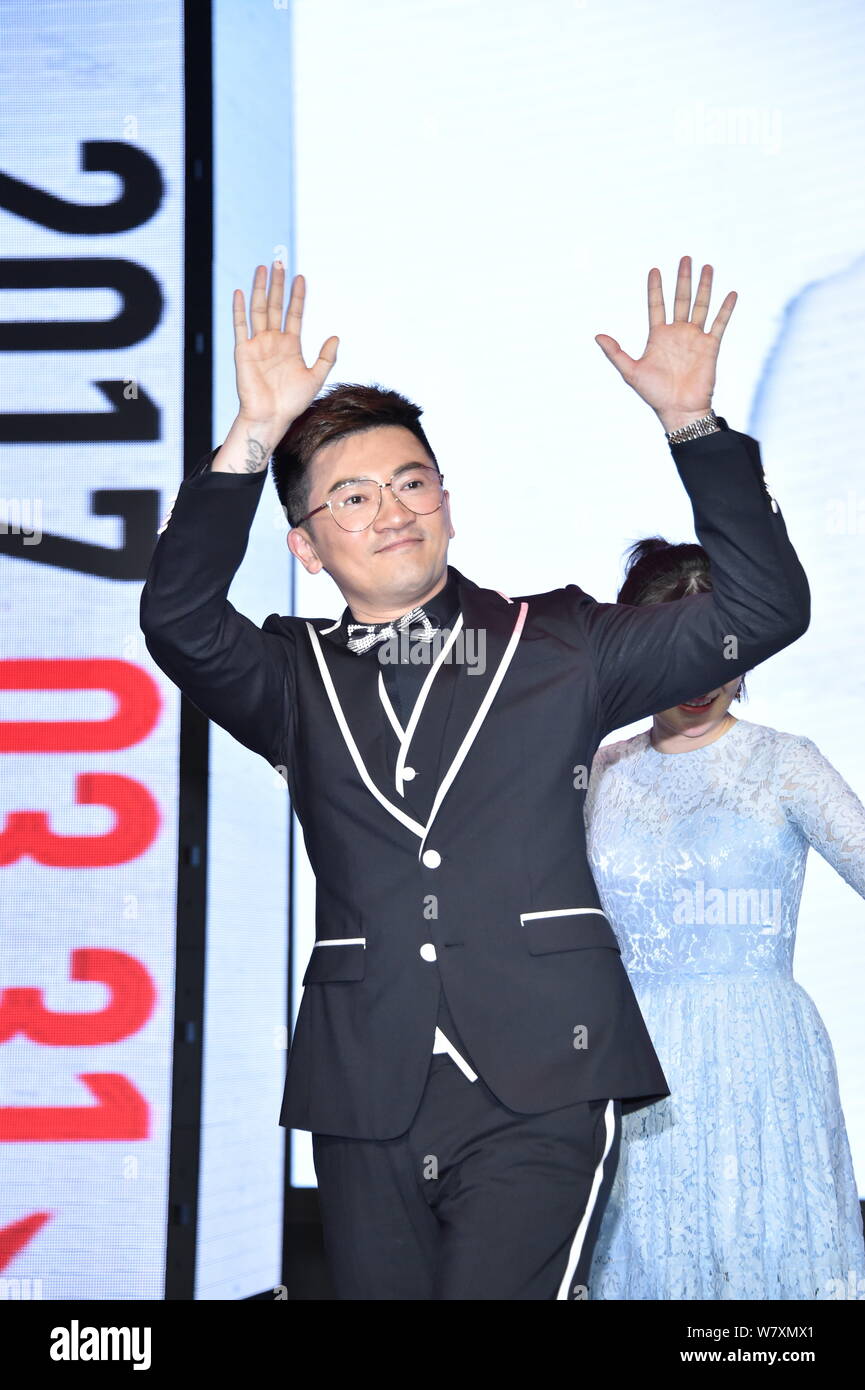 Taiwanese actor and director Alec Su attends a press conference for his ...