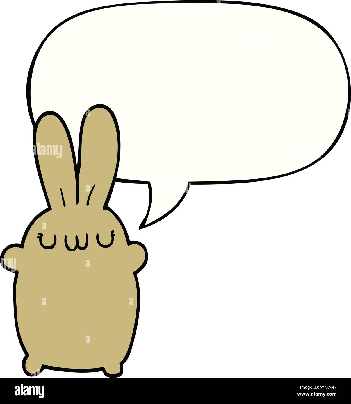 Cartoon Illustration Rabbit Talking High Resolution Stock Photography ...
