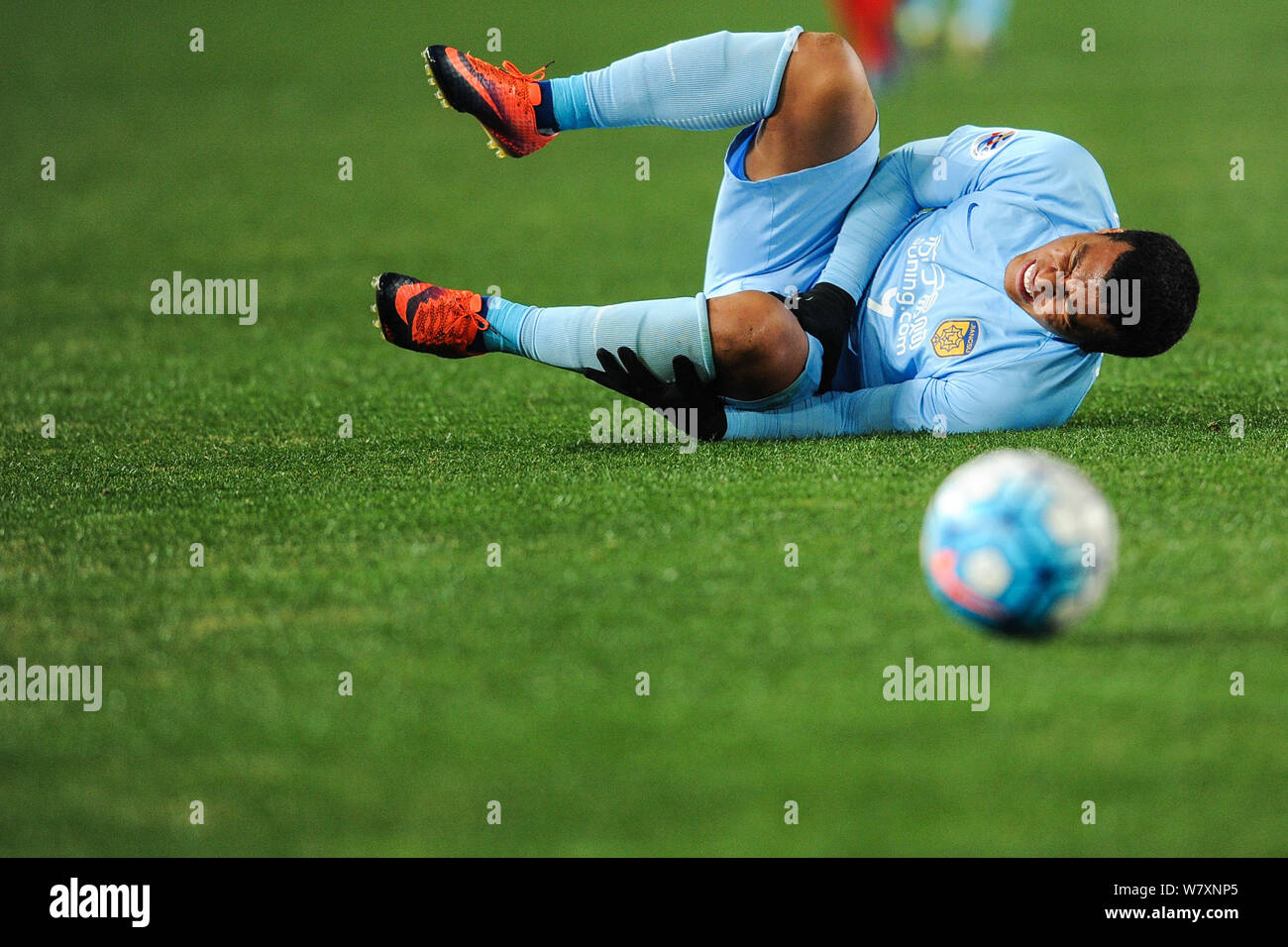 Colombian football player Roger Martinez of China's Jiangsu Suning F.C ...