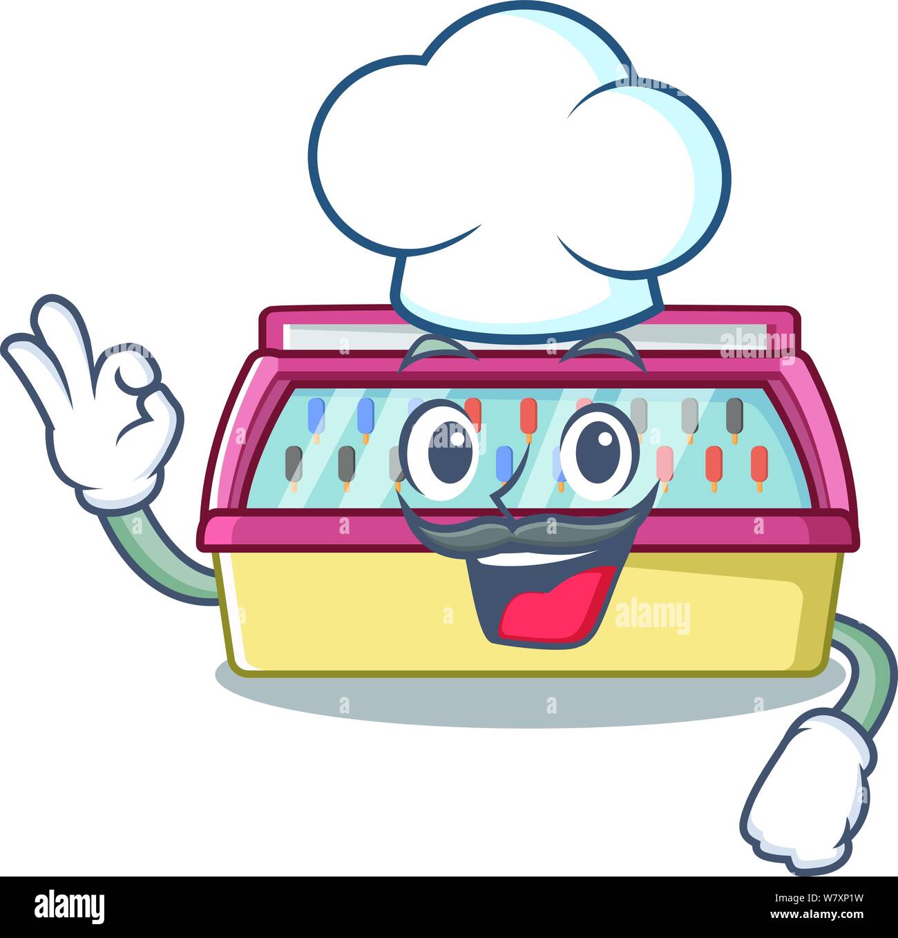 Chef ice cream freezer in a cartoon Stock Vector Image & Art - Alamy