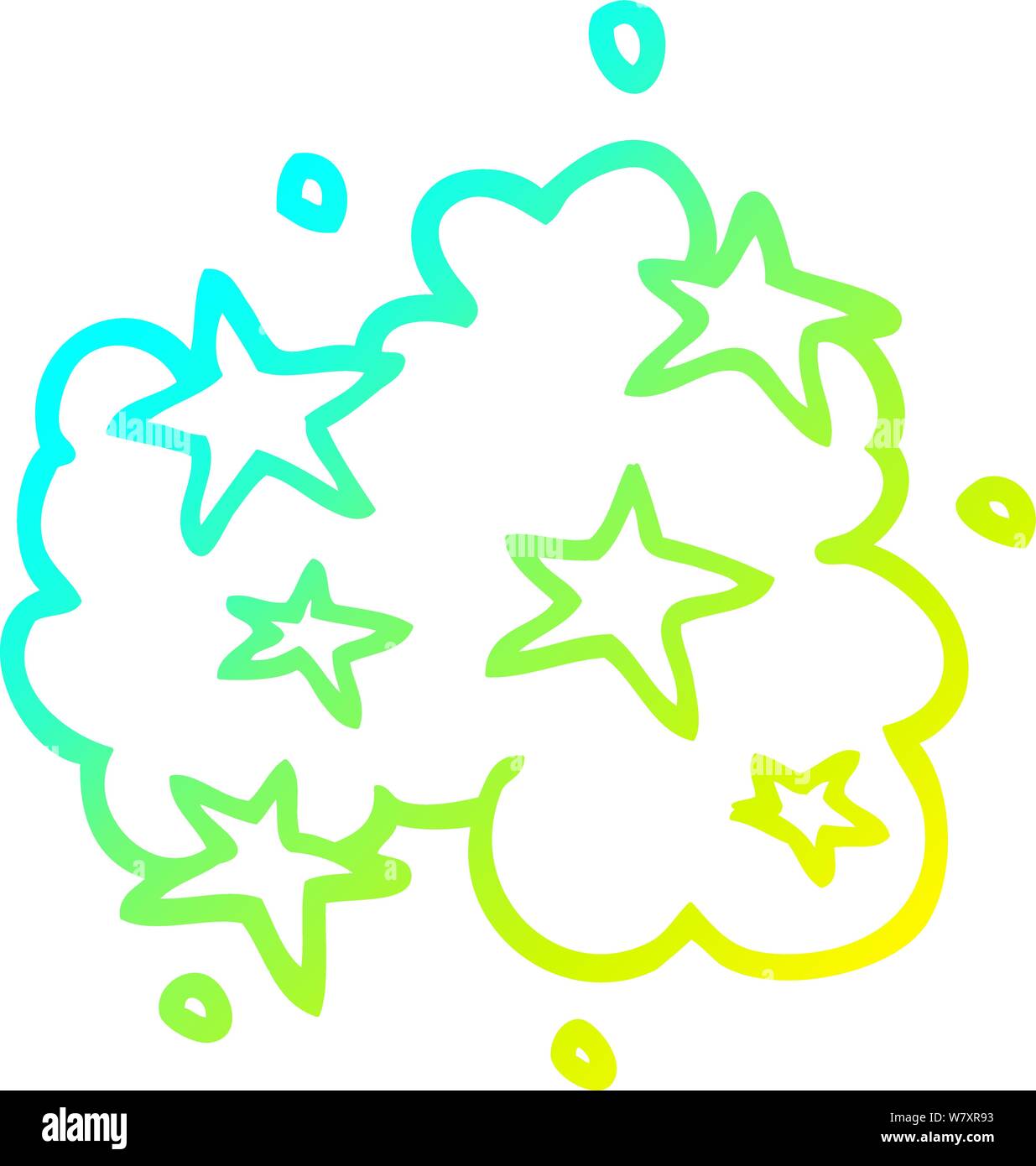 cold gradient line drawing of a cartoon stars Stock Vector Image & Art ...