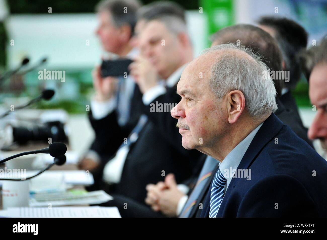 German football manager Klaus Schlappner attends a symposium with 15 ...