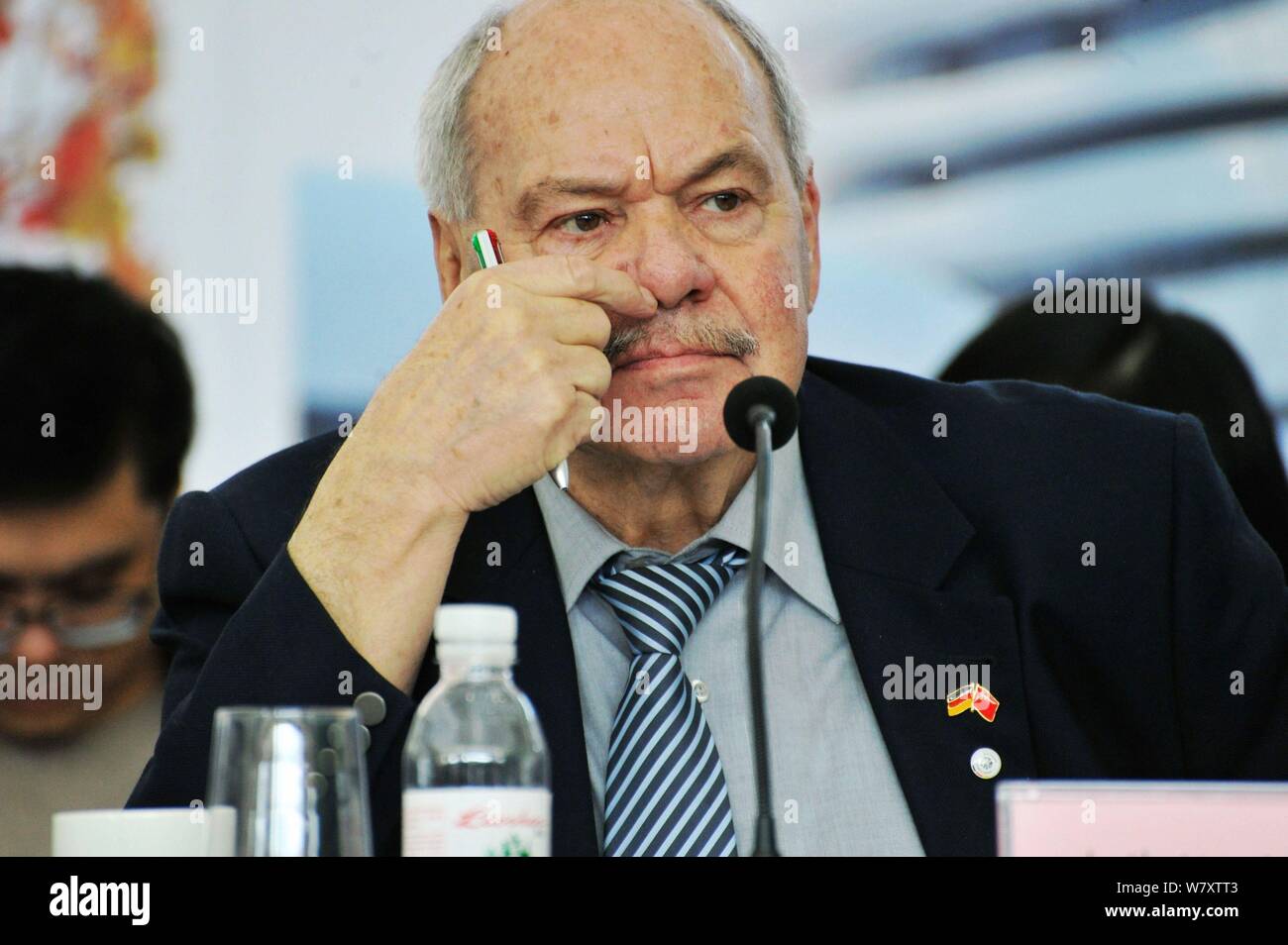 German football manager Klaus Schlappner attends a symposium with 15 ...