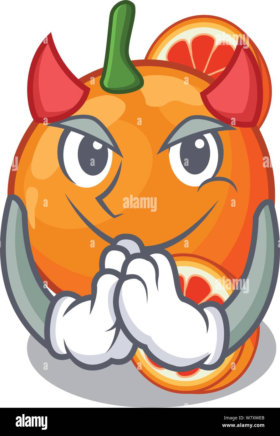 Devil orange blood in the cartoon shape Stock Vector Image & Art - Alamy