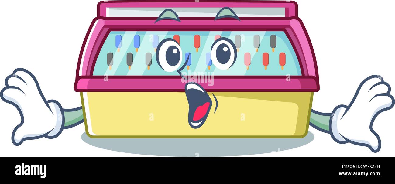 Surprised ice cream freezer in character shape Stock Vector Image & Art ...