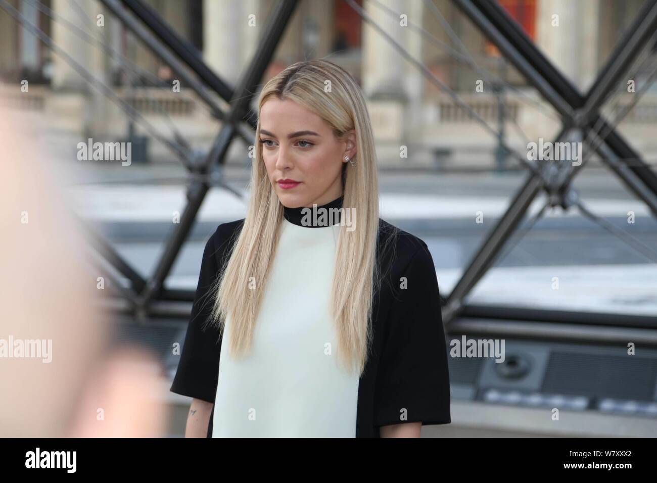 American actress Riley Keough attends the Louis Vuitton (LV) Fashion ...