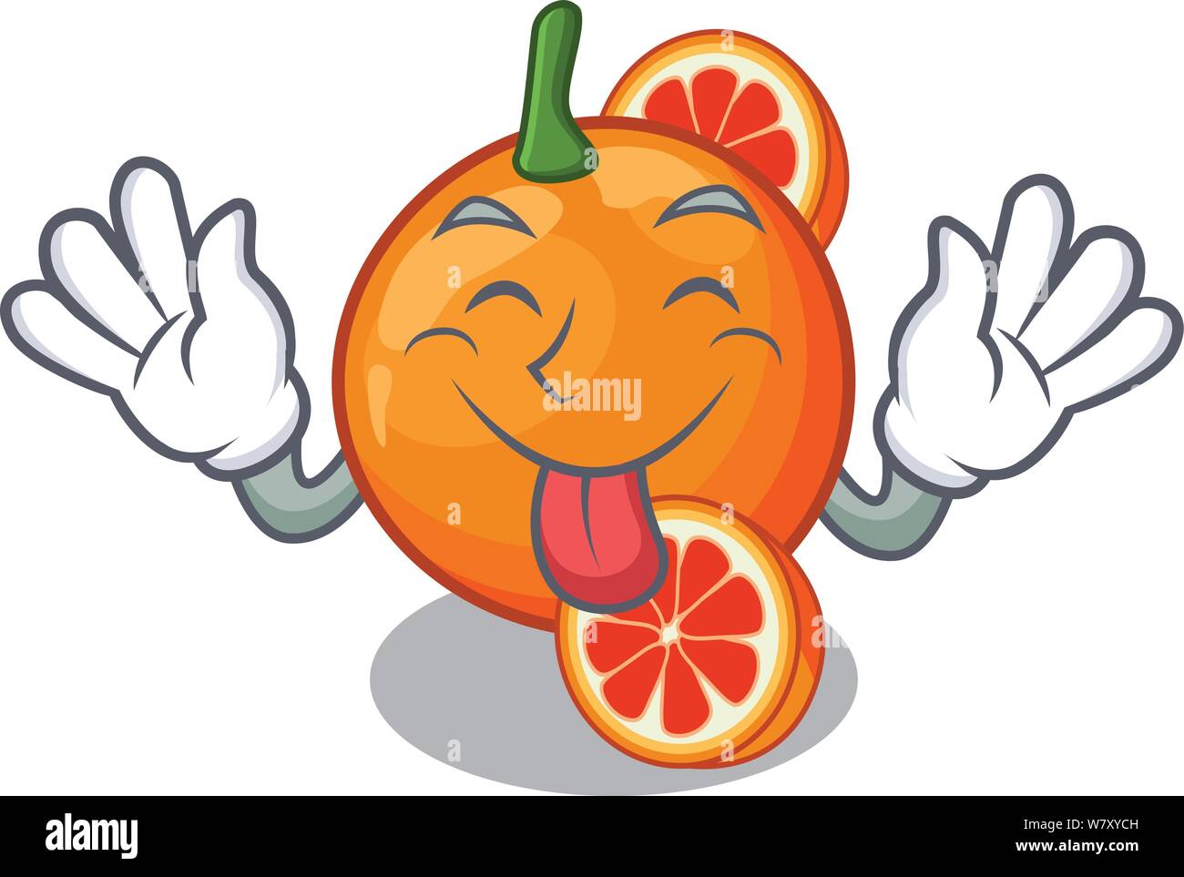 Tongue out orange blood isolated in the character Stock Vector Image ...