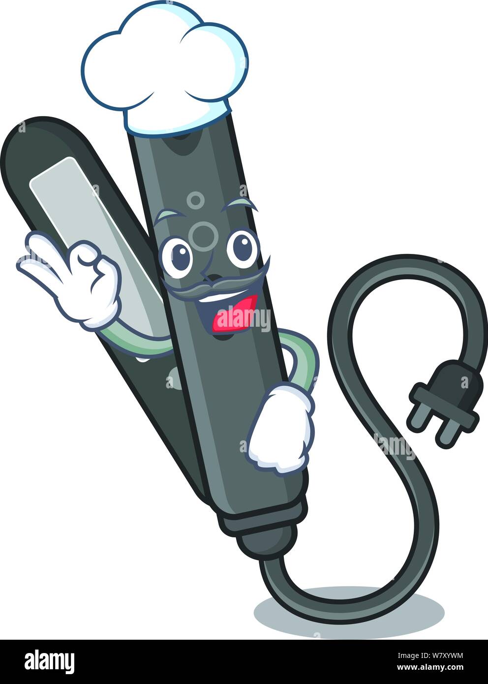 Chef straightener on the table makeup cartoon Stock Vector Image & Art ...