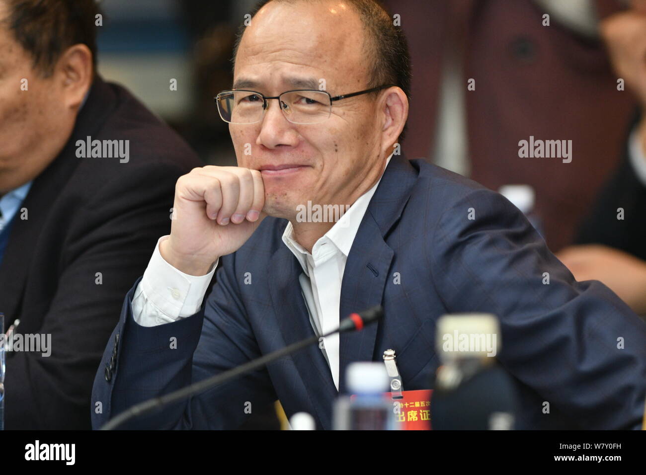 Guo Guangchang, Chairman of Fosun Group, attends a panel discussion ...