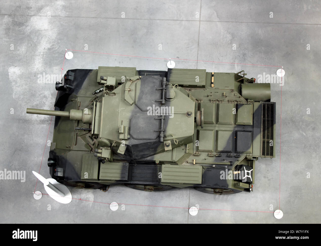 Overhead view of cold war era tank in RAF Cosford Stock Photo - Alamy