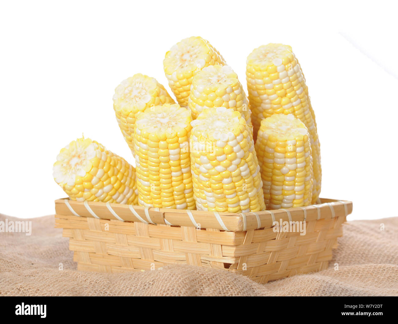 fresh sweet corn display at market place Stock Photo - Alamy