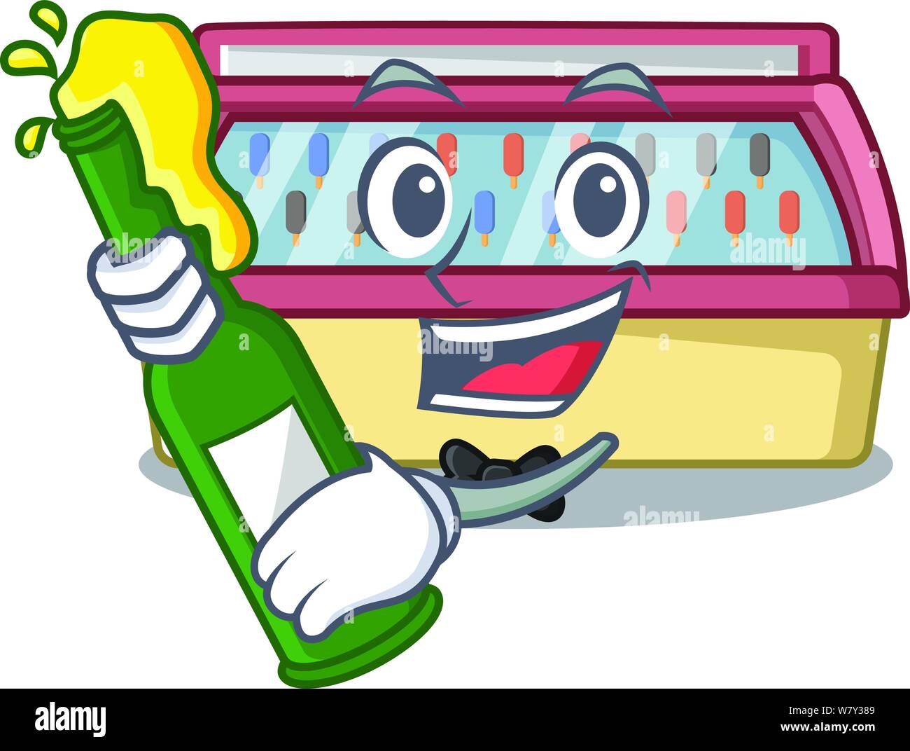 Ice cream freezer in supermarket Stock Vector Images - Alamy