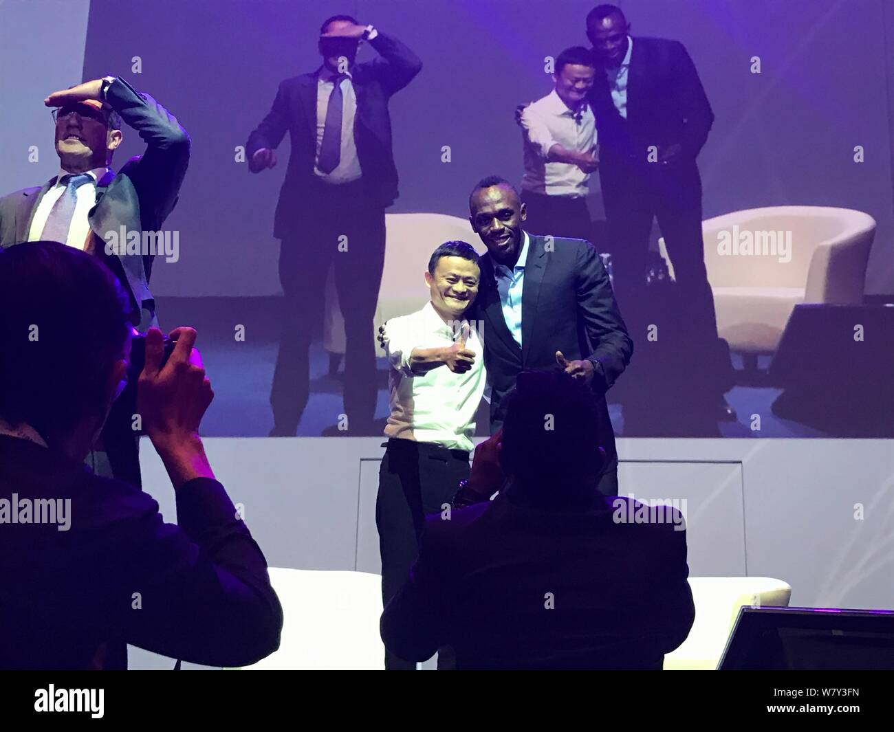 Jack Ma or Ma Yun, left, chairman of Chinese e-commerce giant Alibaba ...