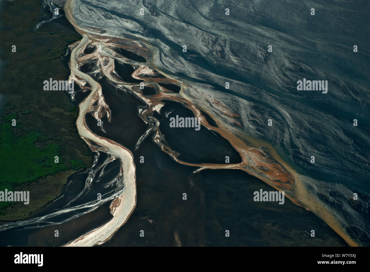 Aerial view of river delta hi-res stock photography and images - Alamy
