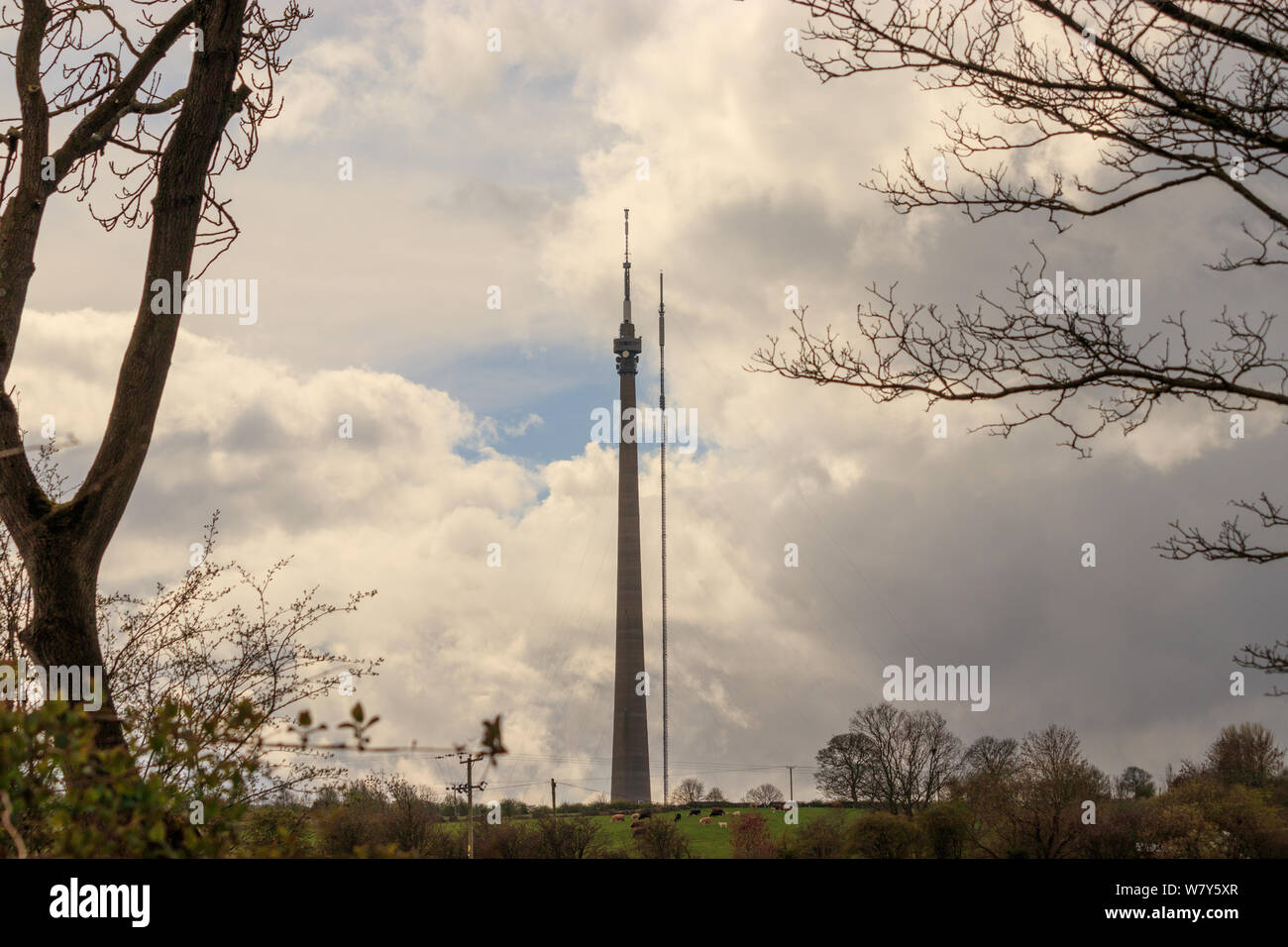 Aerial view emley moor tv hi-res stock photography and images - Alamy