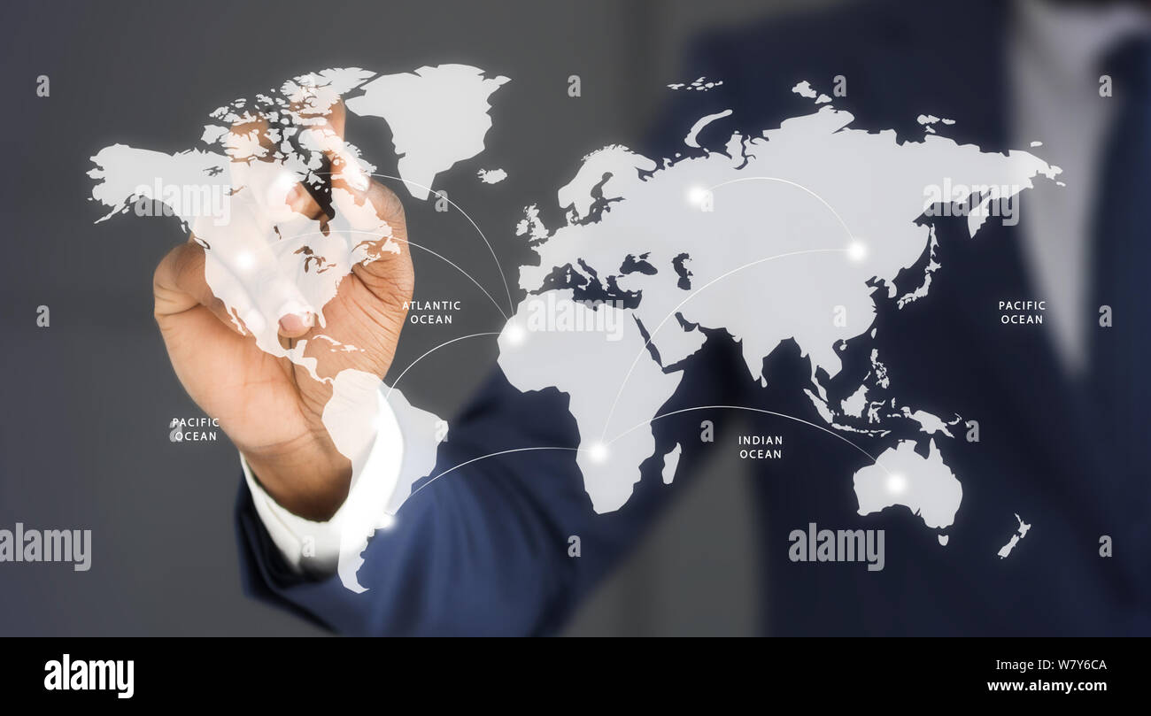 Internet connections map hi-res stock photography and images - Alamy