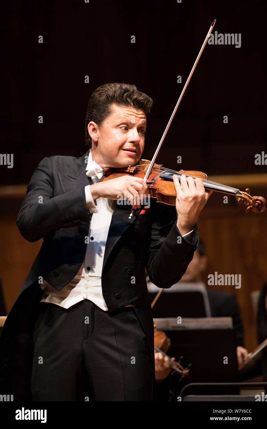 Lithuanian-born violinist Julian Rachlin performs during a concert in ...