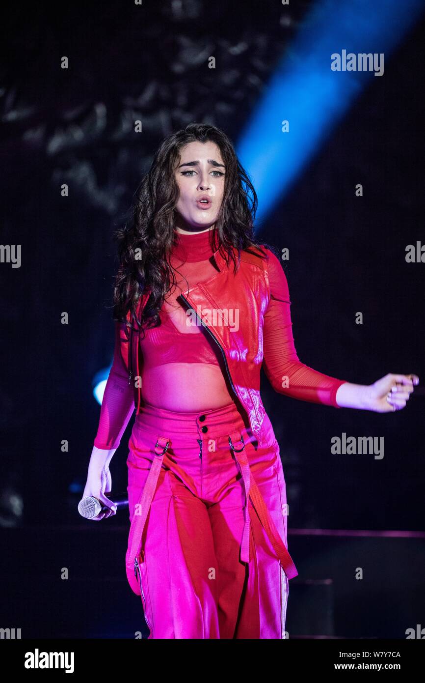 Lauren Jauregui of American girl group Fifth Harmony performs during a ...