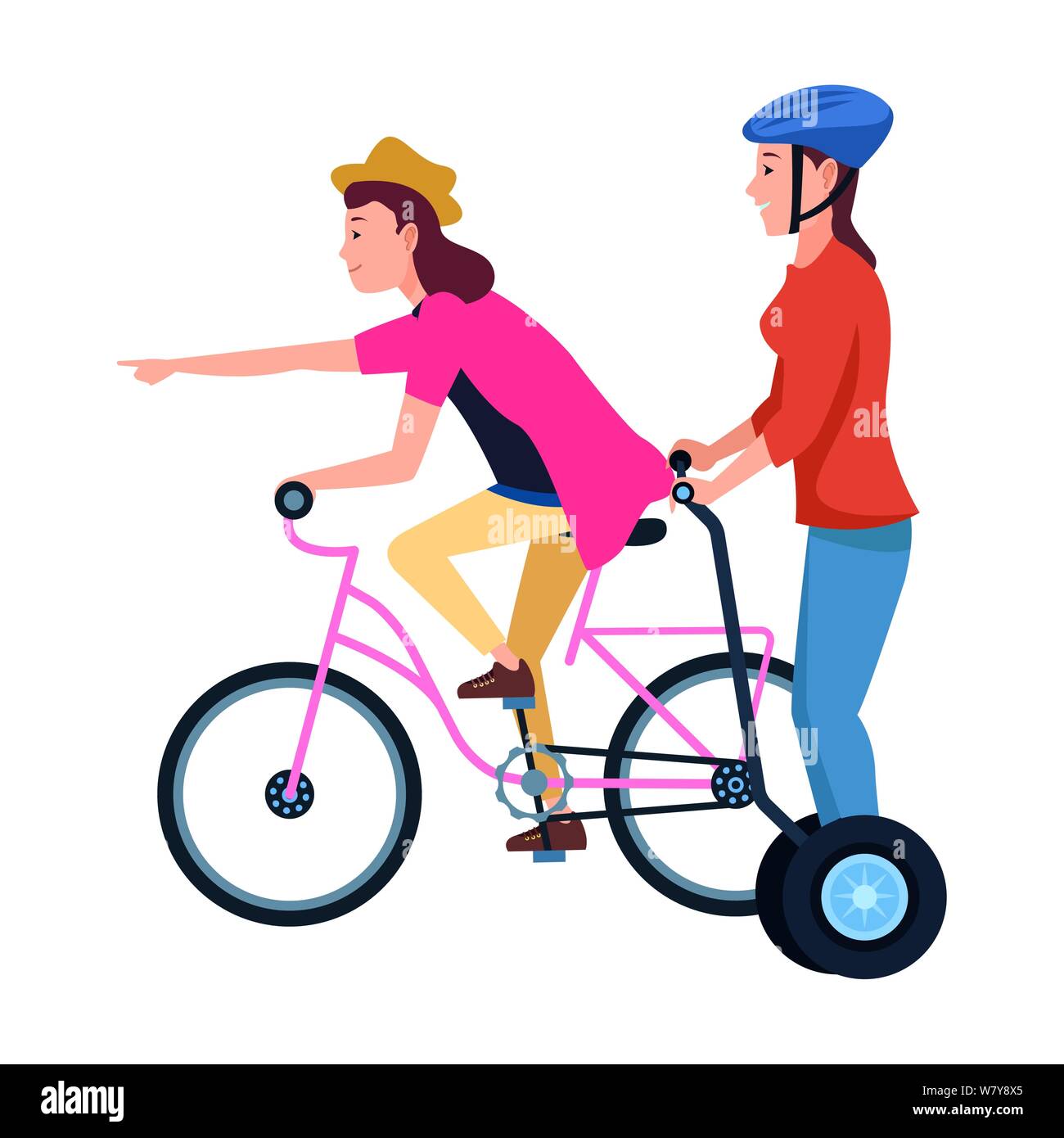 Biker friends Stock Vector Images - Alamy