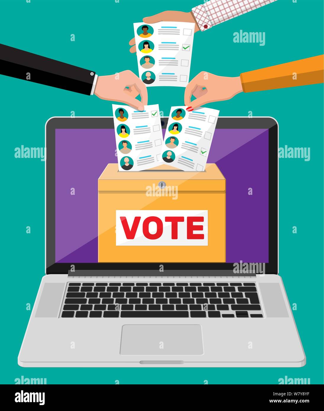 Ballot paper referendum on Stock Vector Images - Alamy