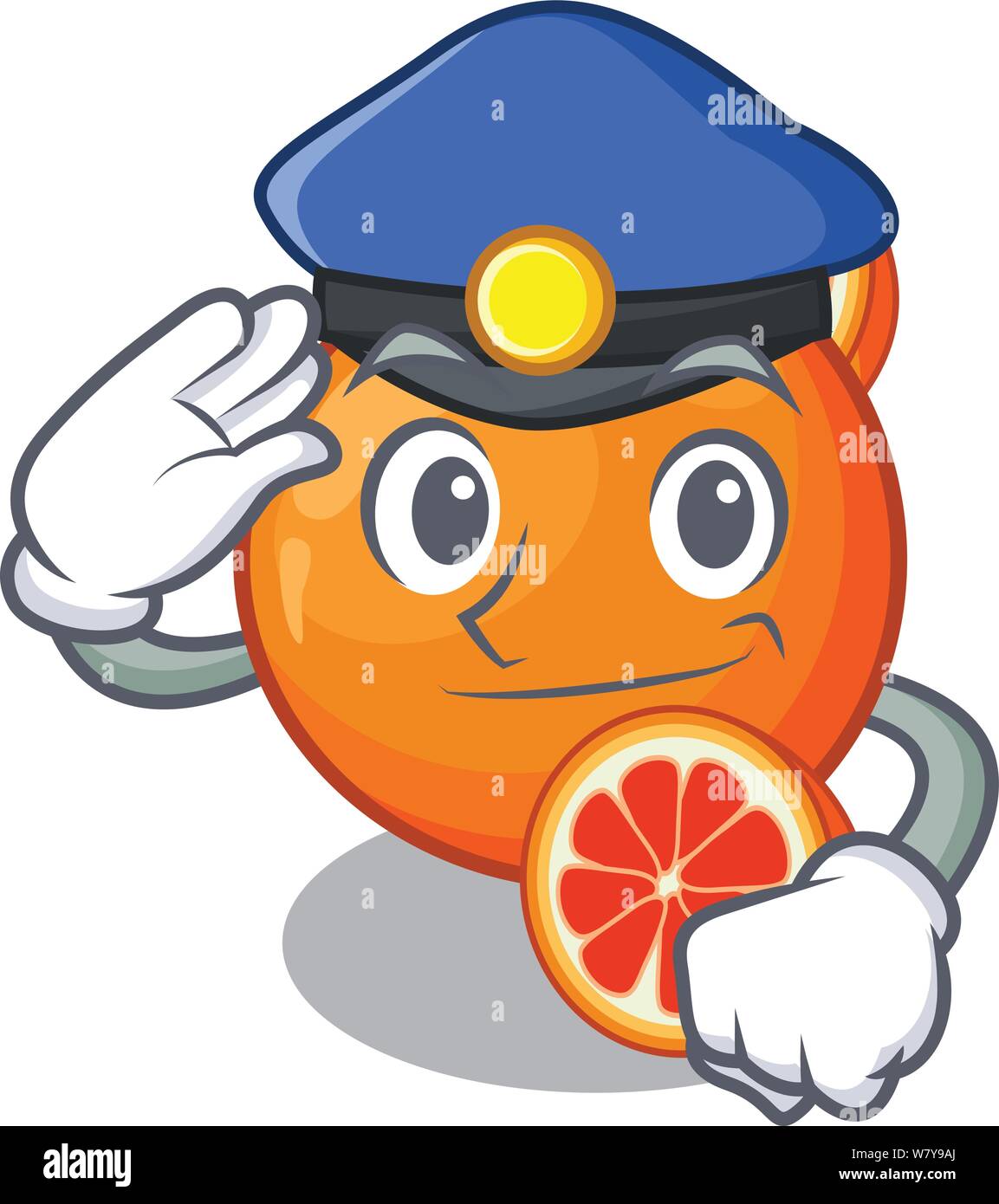 Police blood orange in mascot fruit basket Stock Vector Image & Art - Alamy