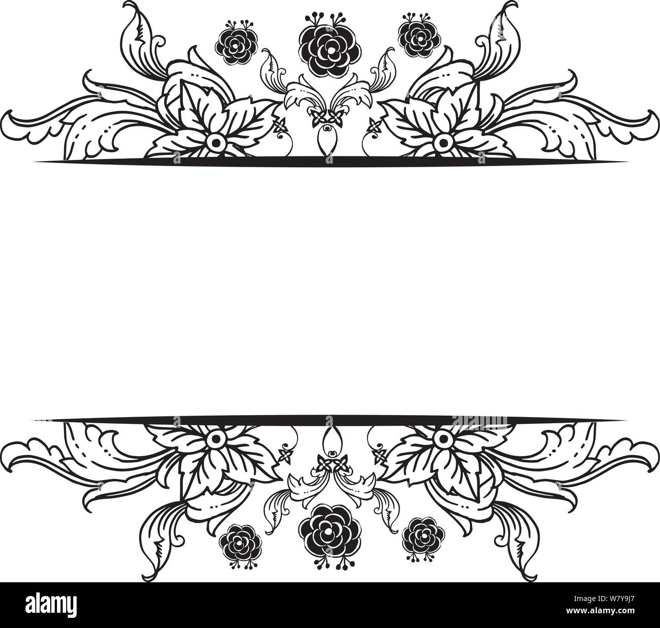 Various shape of flower frame, beautiful design, for ornate of cards ...