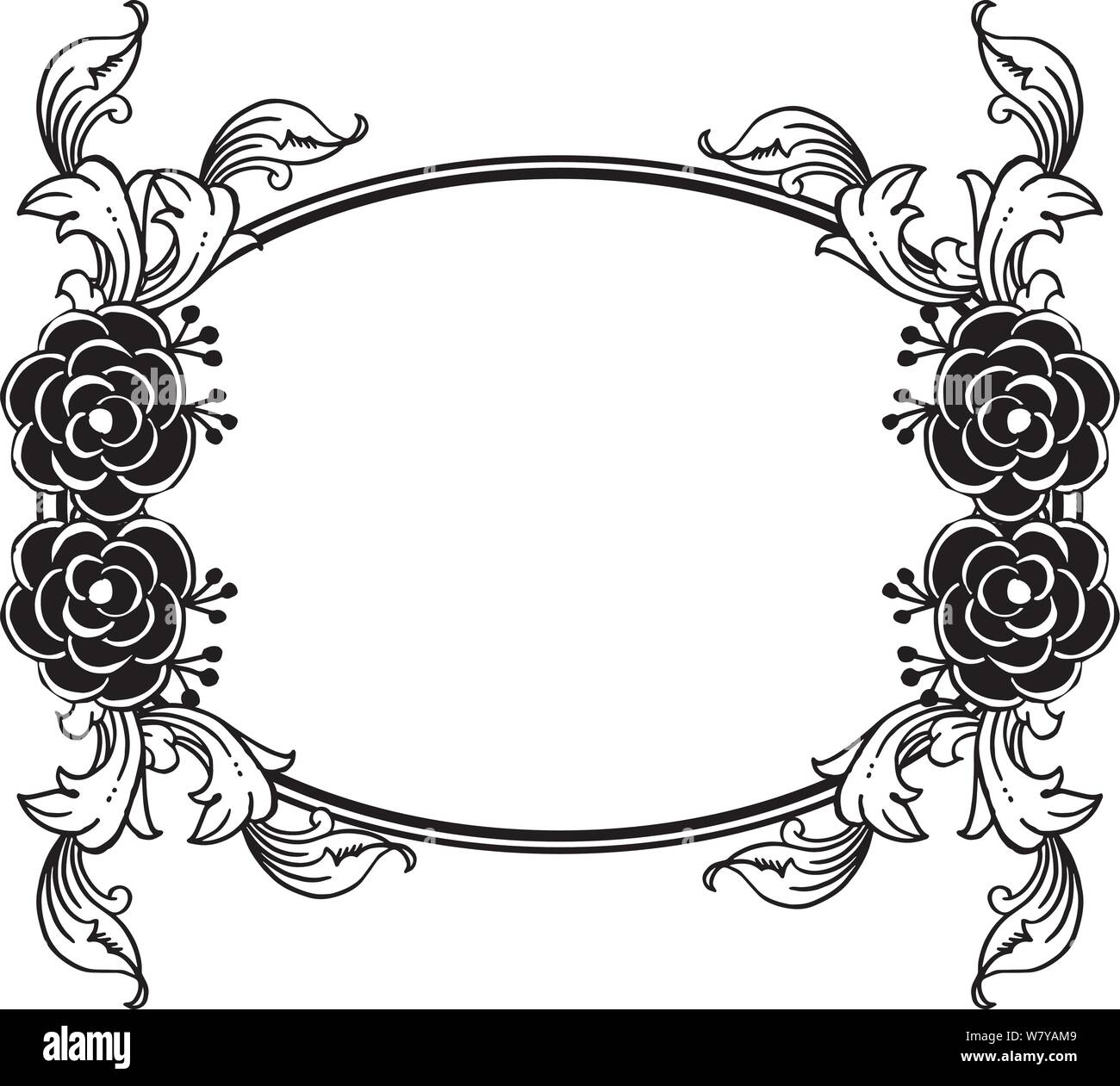 Various shape of flower frame, beautiful design, for ornate of cards ...